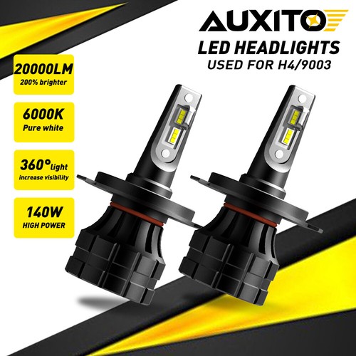 2x H4 9003 LED Headlight 6000K High Low Beam 20000LM Bulb Kit For ...