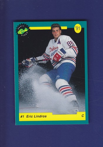 Eric Lindros HOF 1991 Classic Draft Picks Promo Card #1 (MINT) Oshawa ...