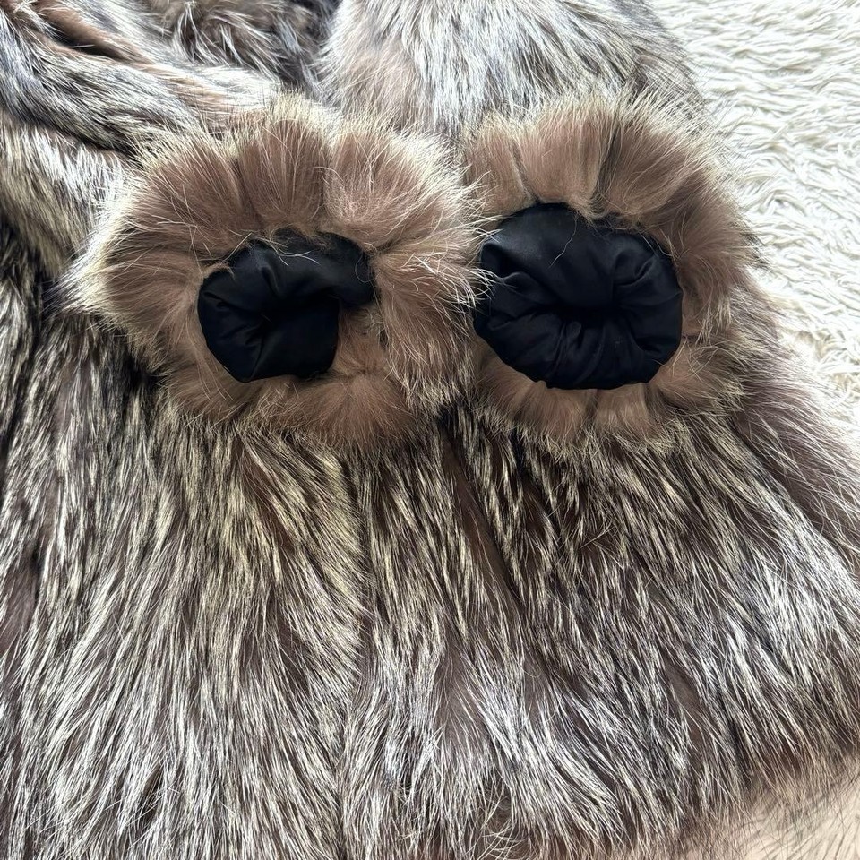 SAGA Silver Fox Fur Coat Silver Premium Quality Women Authentic From ...