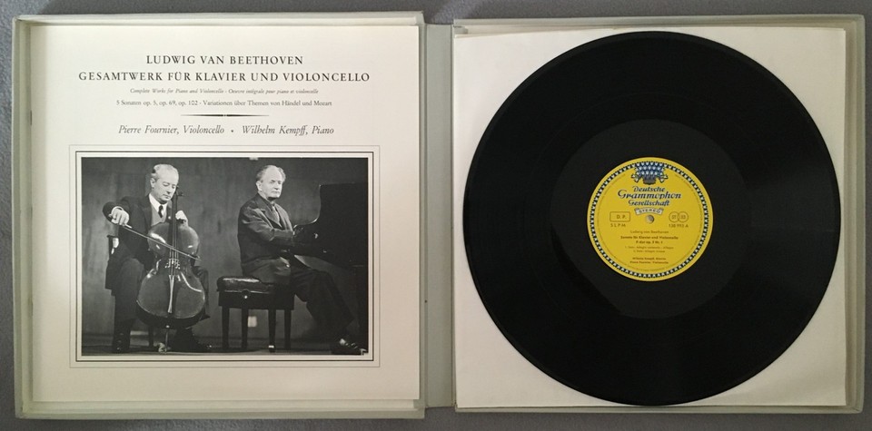G539 Beethoven Piano & Cello Works Kempff Fournier 3LP DGG 2709 018 ...