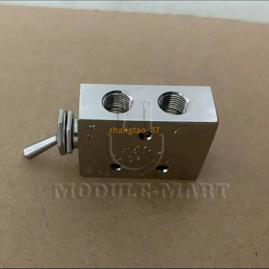 TAC2-41V Silver Tone Air Pneumatic 2 Position 5 Way Toggle Switch Valve ...