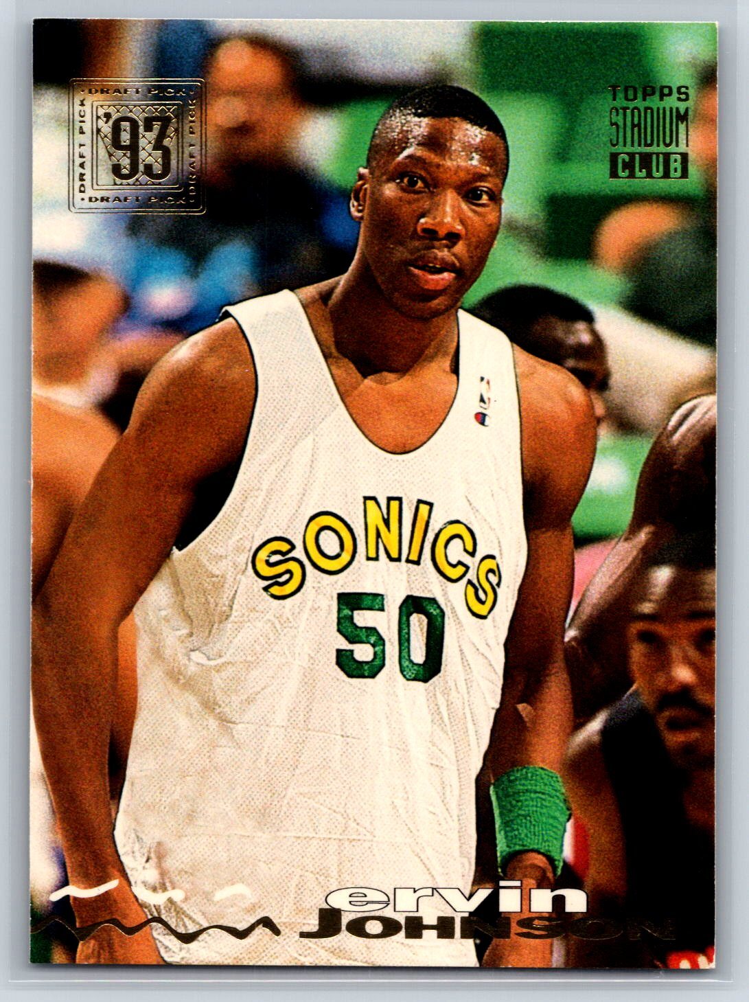 1993-94 Topps Stadium Club Ervin Johnson Rookie Seattle SuperSonics RC ...