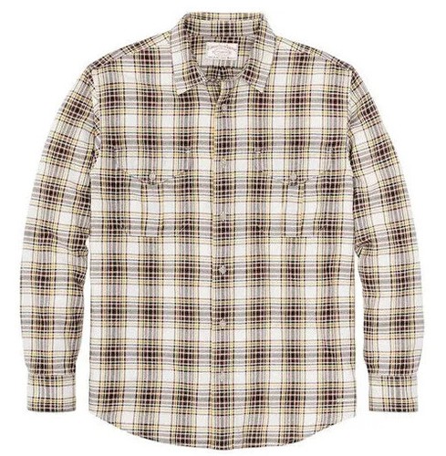 Filson Lightweight Alaskan Guide Shirt NWT Tobacco White 4oz Cotton ...
