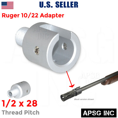 Ruger 1022 10/22 Thread Muzzle Barrel Adapter 1/2-28 1/2"x28 Aluminum ...