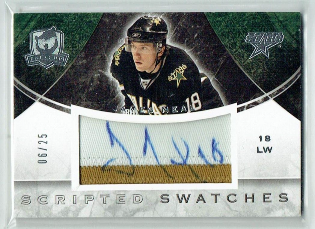 08-09 UD The Cup Scripted Swatches James Neal /25 Patch Auto | eBay