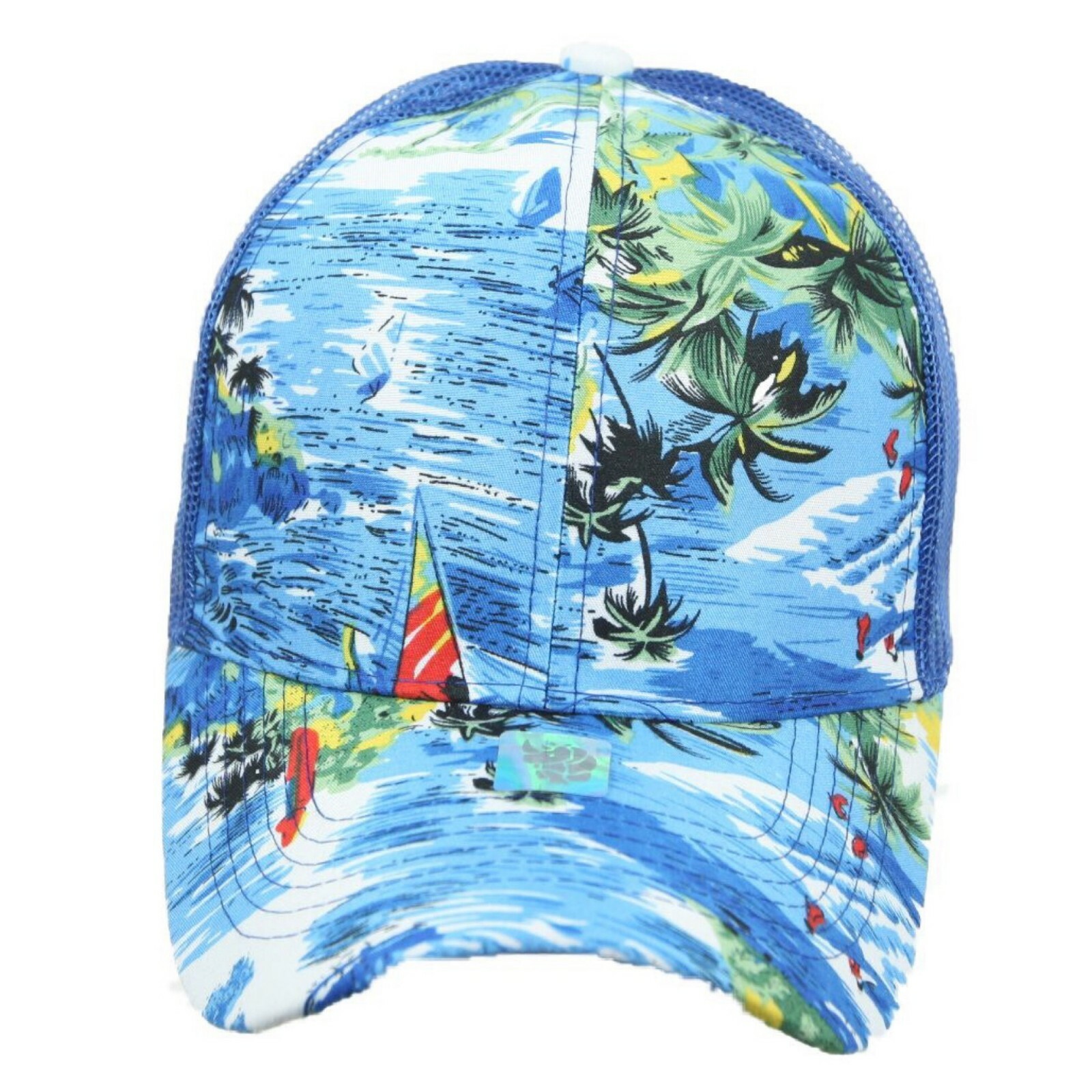 Hawaiian Baseball Cap Floral Tropical Snapback Mesh Trucker Hiking ...