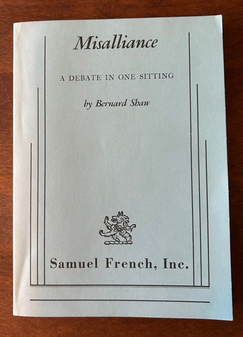 Misalliance Paperback by George Bernard Shaw A Samuel French Inc ...