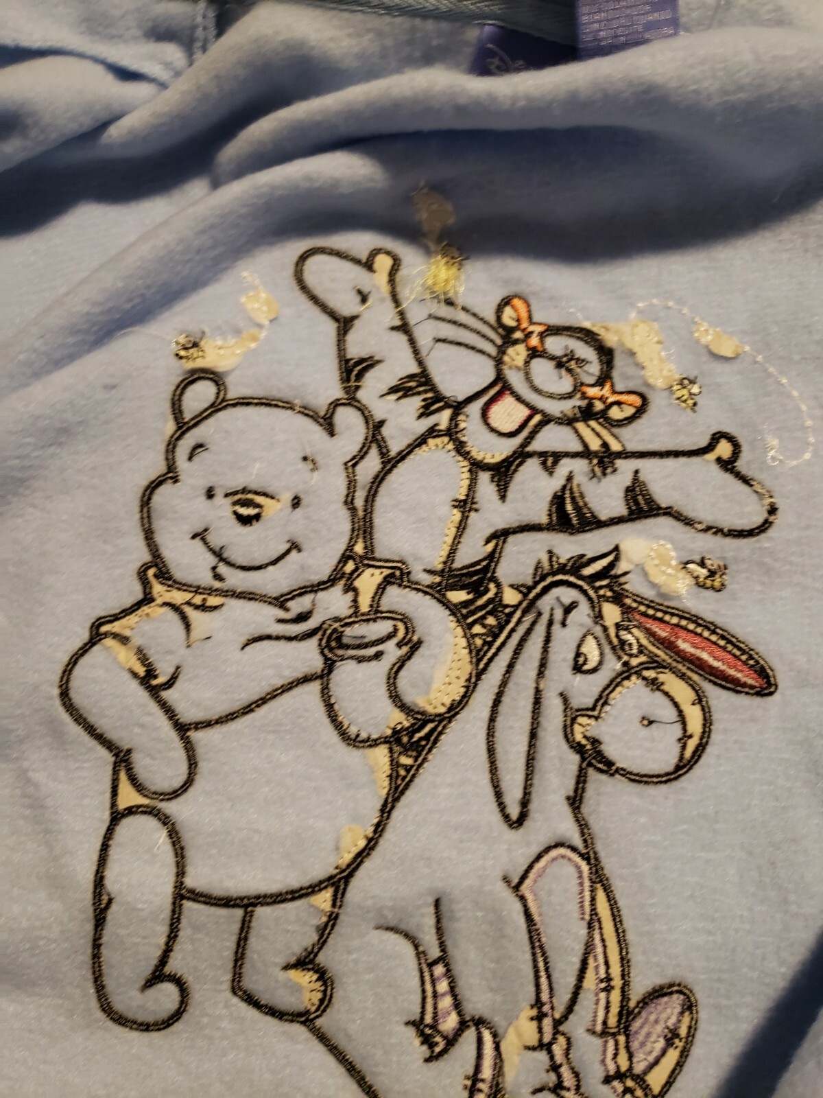 Disney Winnie The Pooh Fleece Zip Up Jacket Hood Tigger/ Eyeore Size S ...