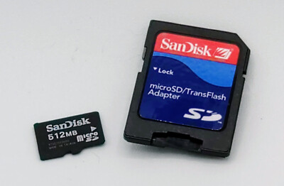 SanDisk MicroSD 512MB Memory Card+MicroSD Adaptor with case - *BRAND ...