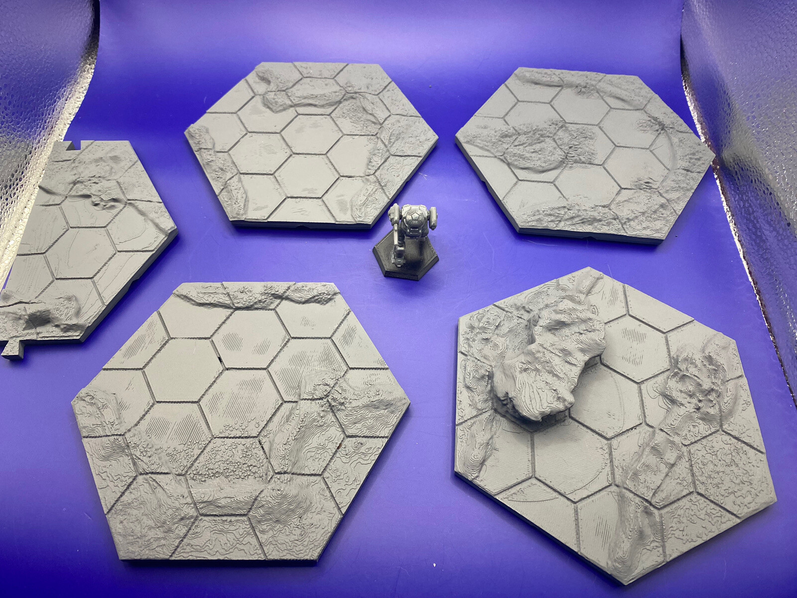 Battletech Compatible - Badlands 3D Terrain Hex Map - 25 tiles x 23 ...