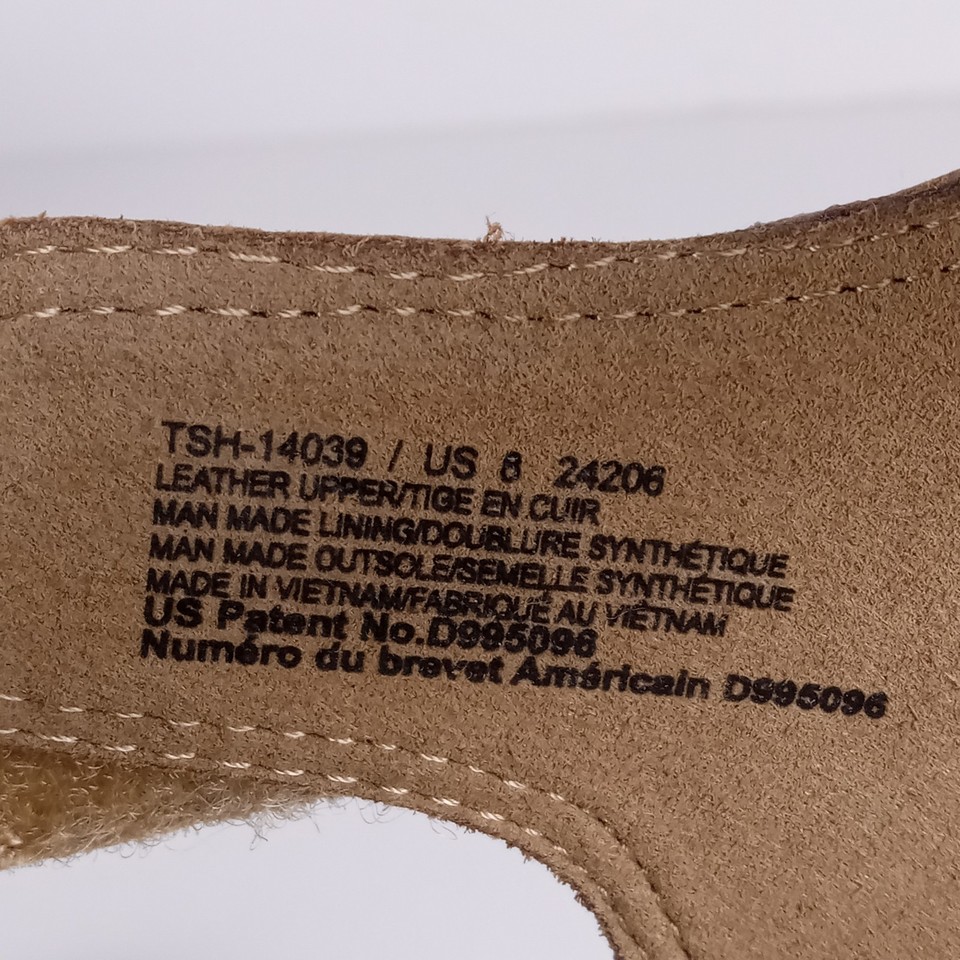 Taos The Show Sandals Womens 8 Tan Leather Hook And Loop Arch Support ...