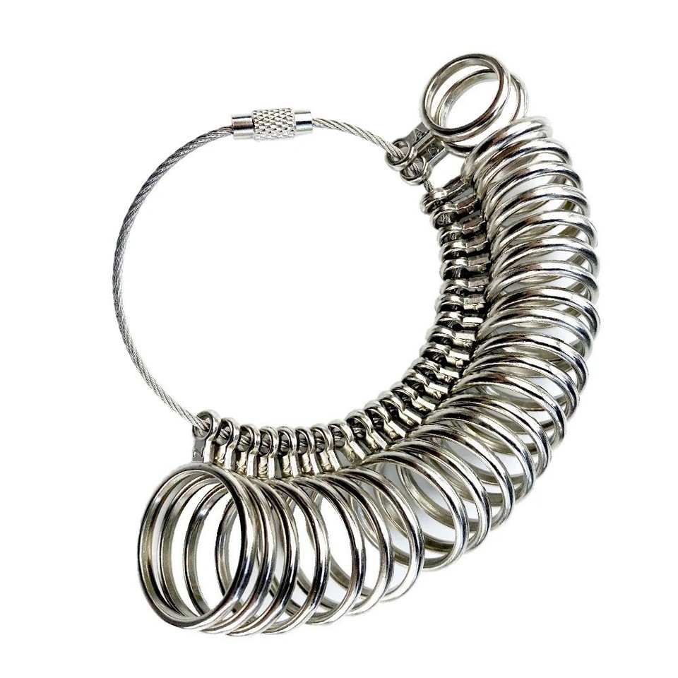 Metal Ring Sizer Guage Mandrel Finger Sizing Measure Stick Standard ...