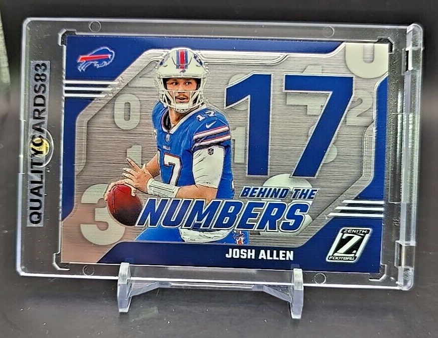 JOSH ALLEN PANINI INSERT CARD WITH CASE NFL BUFFALO BILLS JERSEY # 17 ...