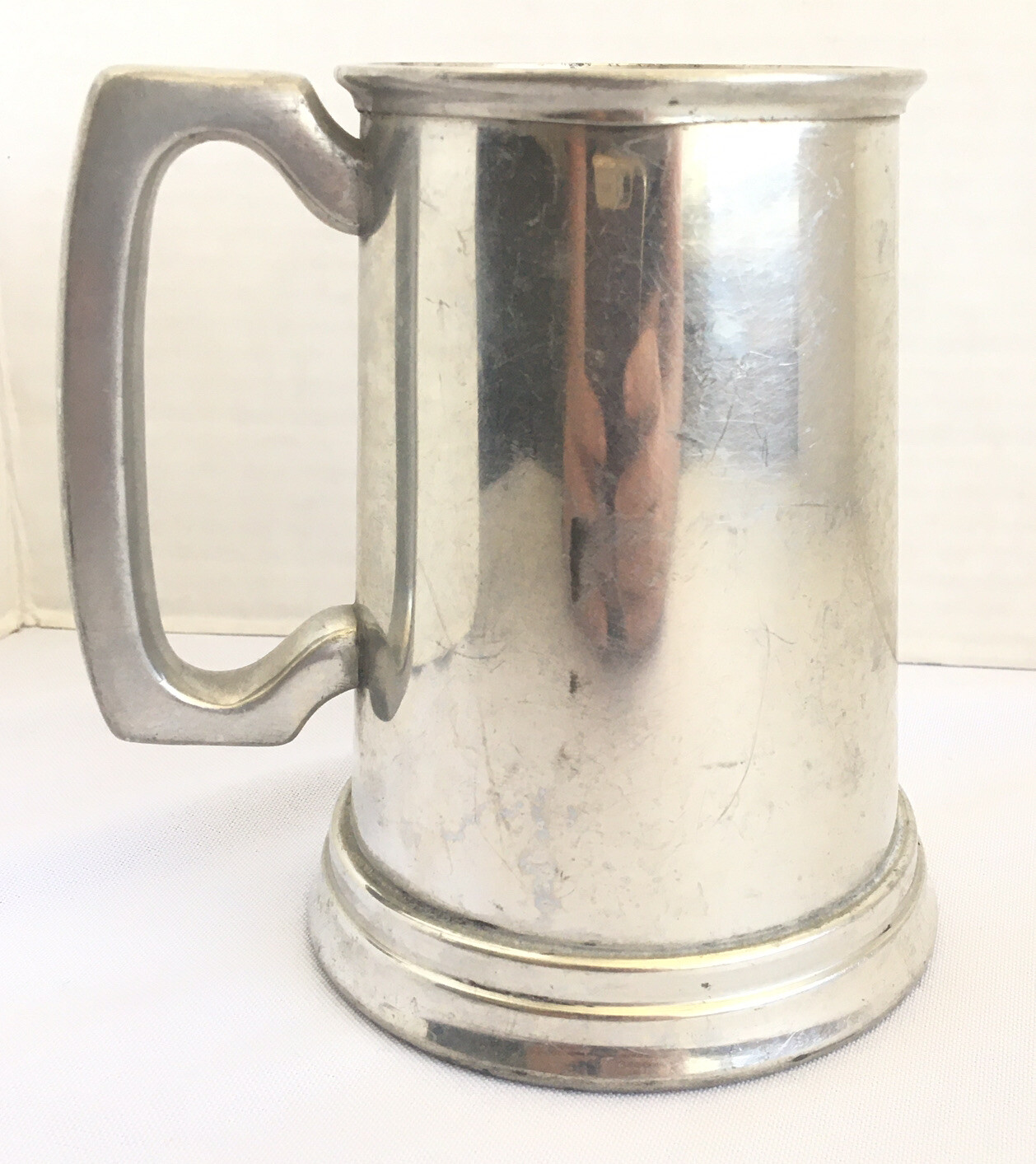 Vintage WORCESTER SILVER CO New York 101 Devon Pewter Mug w/Glass Bottom-England | eBay