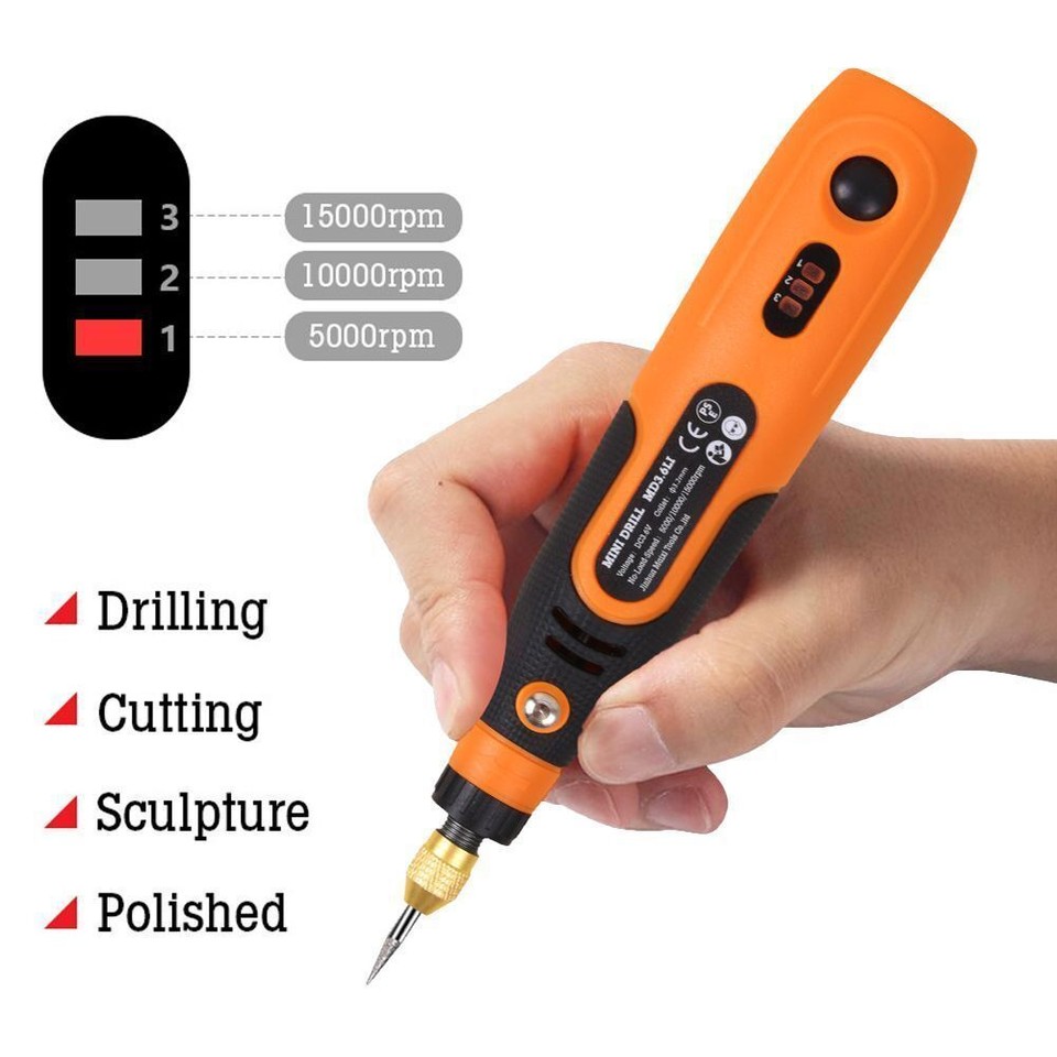 Cordless Electric Mini Drill Grinder Engraving Pen Variable Speed ...