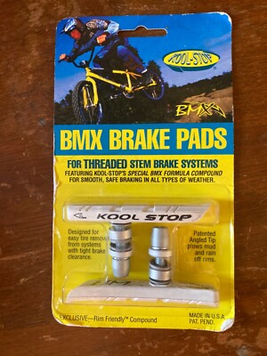 KOOL STOP BMX bicycle THREADED brake pads WHITE | eBay