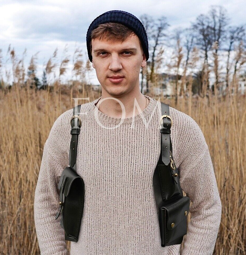 Leather Anti-Theft Holster Bag Underarm Shoulder Bag Hidden Body Wallet ...