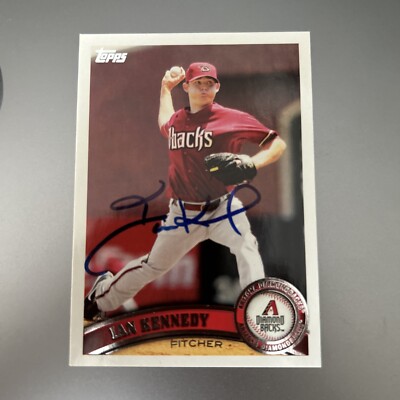 IAN KENNEDY 2011 TOPPS AUTOGRAPHED SIGNED AUTO BASEBALL CARD | eBay