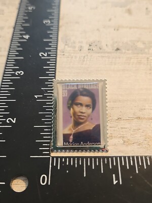 Marian Anderson Black Heritage Stamp Enamel Pin 37 Cents J3 | eBay