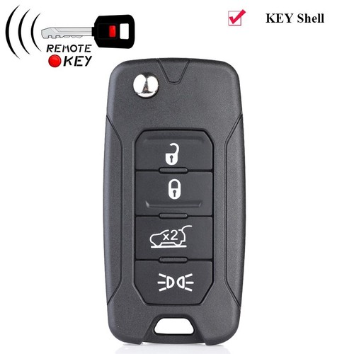 for Jeep Renegade 15 16 2017 2018 Remote Flip Key Shell Case Fob ...