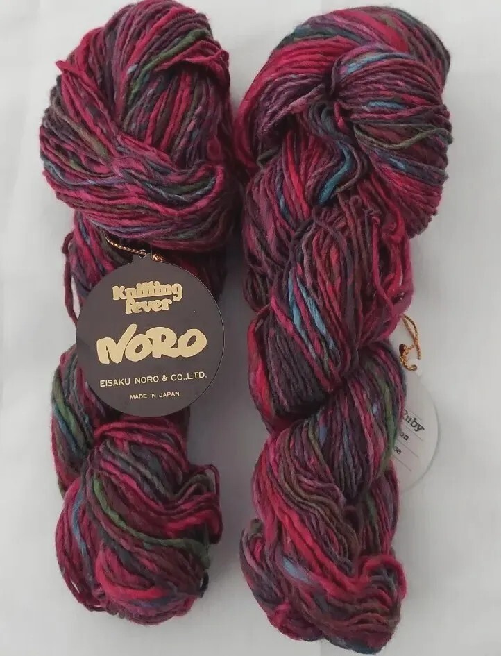 NORO- YARN KNITTING FEVER EISAKU NORO JAPAN - Color #9 New Ruby COTTON ...