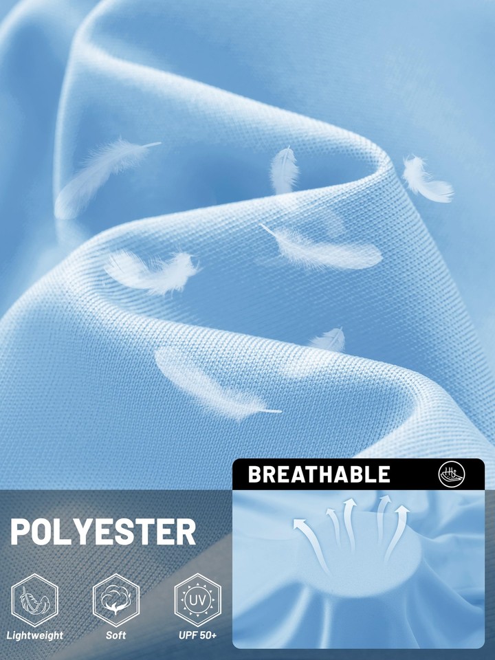 Men's UPF 50+ UV Protection Long Sleeve T-Shirt Sun Block Casual ...