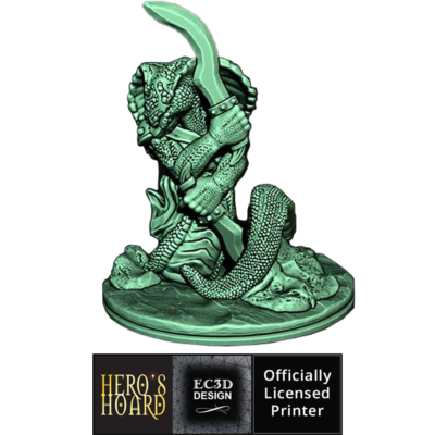 3D Printed Snakefolk Leader model for Fantasy Tabletop RPG D&D | eBay