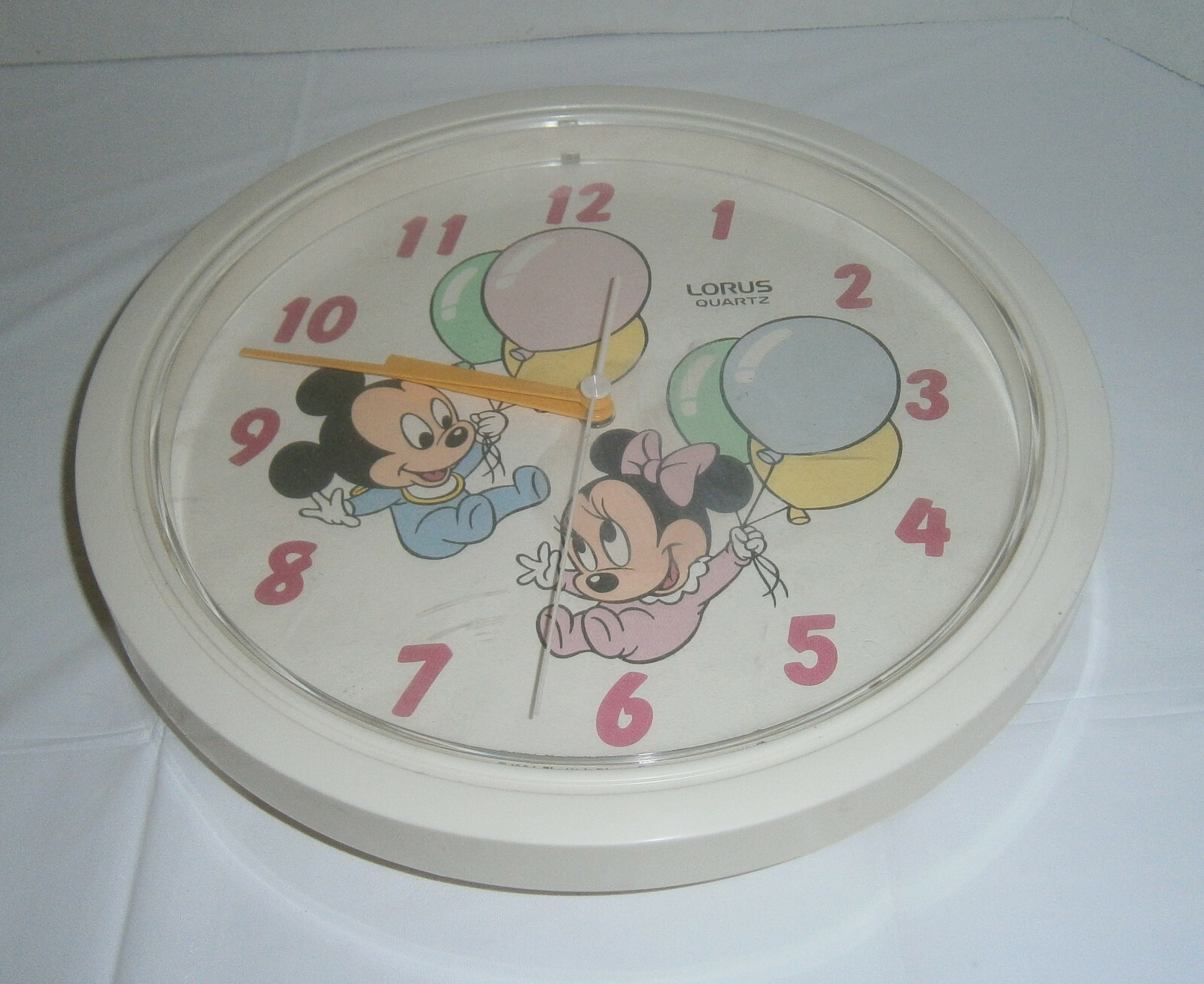 Vintage Disney Baby Mickey Mouse & Minnie Lorus Quartz Nursery Wall ...