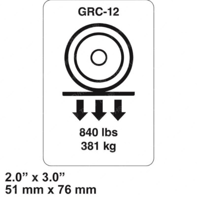 FOR GENIE GRC-12 DECAL LABEL WHEEL LOAD GRC12 133194 133194GT | eBay