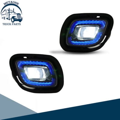 LED Fog Lights Lamp w/Blue Color For 2008-2017 Freightliner Cascadia LH ...