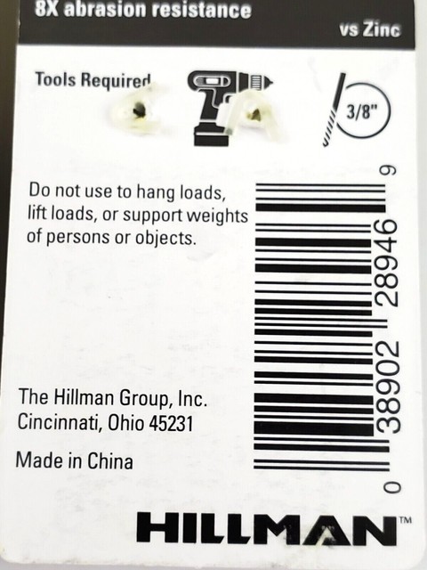 Hillman Eye Bolts 3/8" " 160 LB Safe Working Load 854442 for sale ...