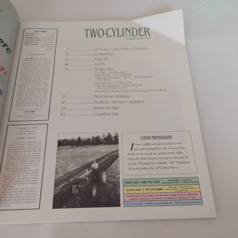 2005 March/April, Two-Cylinder Magazine, New Generation Eras John Deere ...