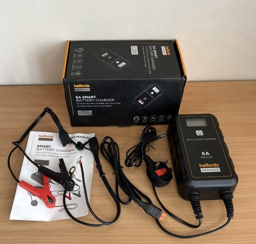 Halfords Advanced 6A Smart Battery Charger & Maintainer 12V & 6V ...