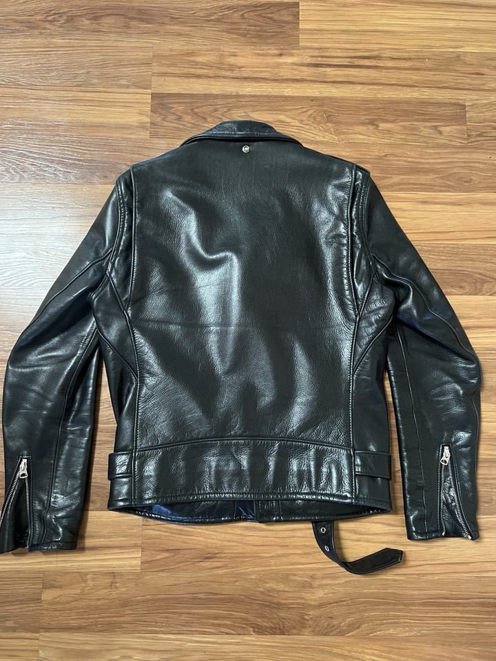 Schott 519 Waxy Natural Cowhide 50's Perfecto Motorcycle Leather Jacket ...