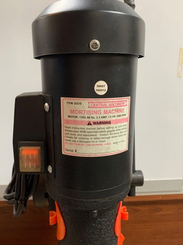 Central Machinery S35570 Mortising Machine 1/2HP 110V CYCLE WORKS! | eBay