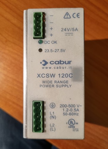 Cabur XCSW120C WIDE RANGE POWER SUPPLY - Input 200-500V - Out 24Vdc 5A | eBay