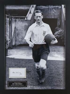Sir Tom Finney, England Signed White card Framed Display | eBay