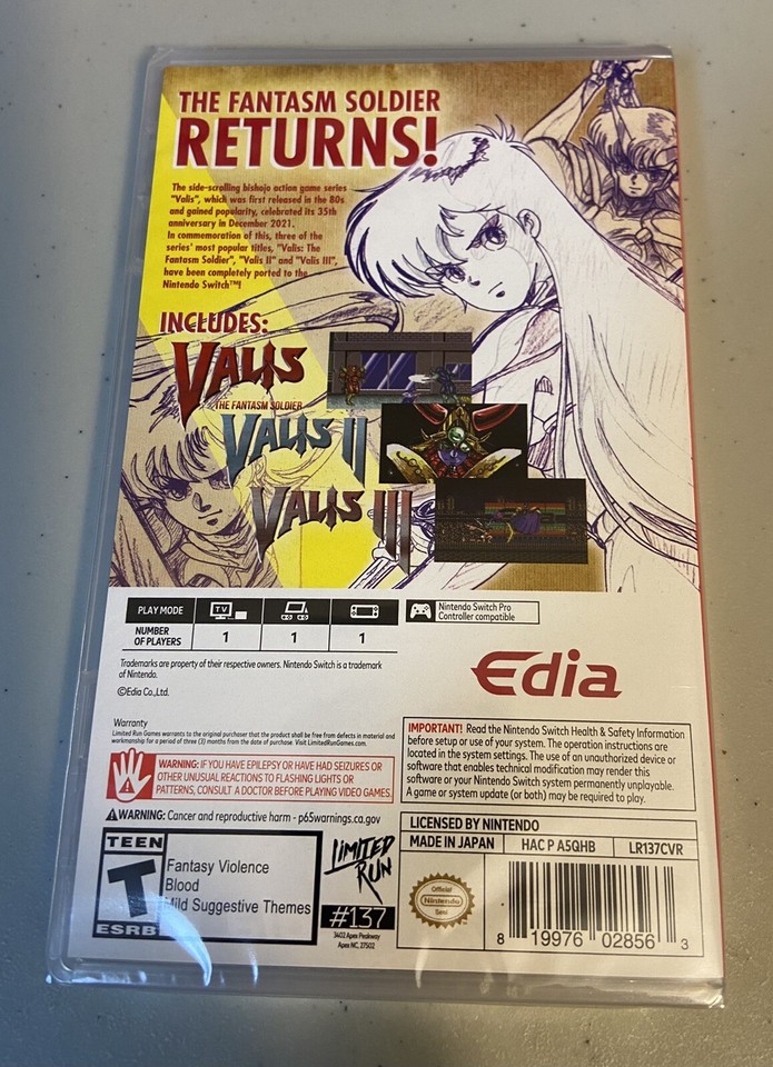 Valis: The Fantasm Soldier Collection - Nintendo Switch - Limited Run ...