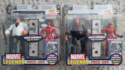 MARVEL LEGENDS FACE OFF ACTION FIGURE SET DAREDEVIL & THE KINGPIN with ...
