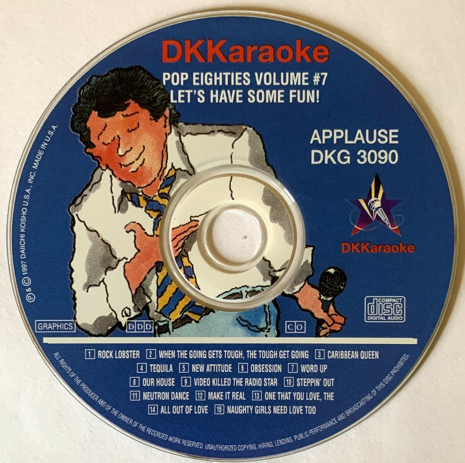DK KARAOKE MILLENNIUM - APPLAUSE SERIES 3090 - 80'S POP HITS - VOL 7 | eBay