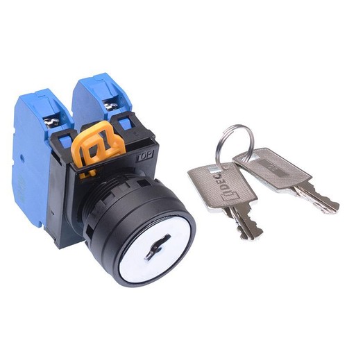 IDEC 22mm 2 Position Maintained Key Switch 2NO IP65 YW1K-2AE20 ...
