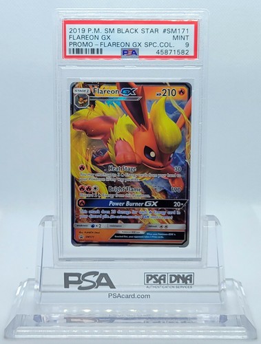 Pokemon Noir Étoile Promo Flareon GX #SM171 Holo Aluminium Carte PSA 9 ...