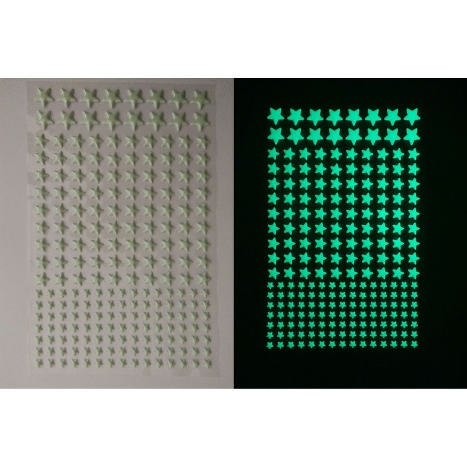 Bedroom Ceiling Glow Wall Stickers Fluorescent Decals Fluorescent Glow ...