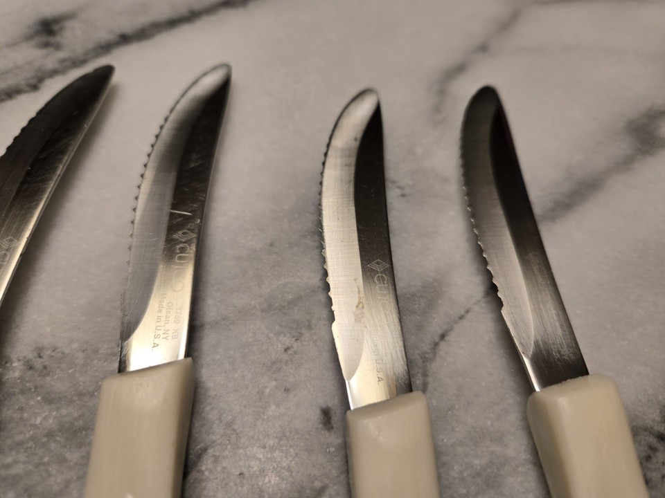 Cutco 1759 Table Knife Pearl White Handle Serrated Steak Knife LOT OF 6 ...