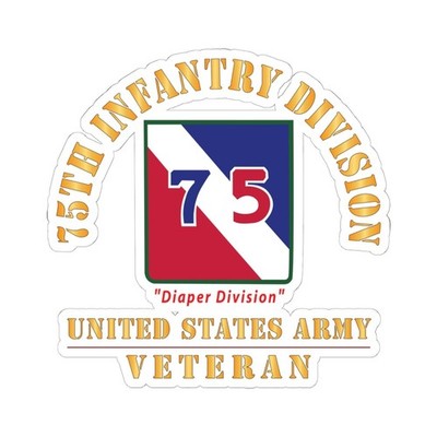 Kiss-Cut Stickers - Army - SSI - 75th Infantry Division - Diaper ...