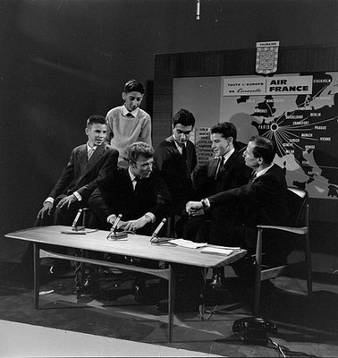Raymond Marcillac receives Johnny Hallyday on the set from TV on S- Old ...