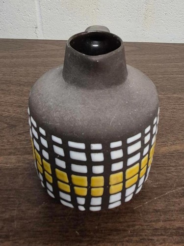 Vintage mini Ceramic Pitcher/Vase with Grid Design | eBay UK