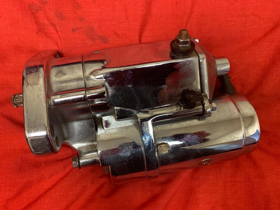 Harley Custom High Torque Chrome Starter EVO Twin Cam | eBay