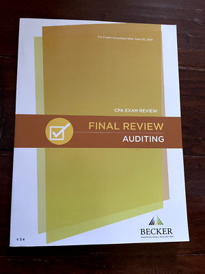 NEW: Becker CPA Exam Review - Auditing - Version 3.4 - Exams After 6/30 ...