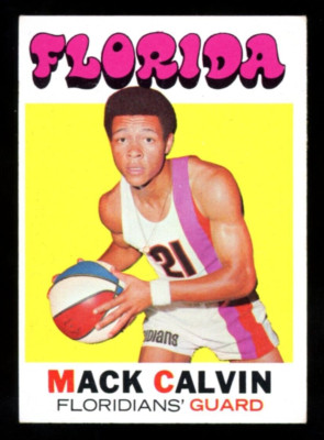 1971-72 TOPPS BASKETBALL #160 Mack Calvin NM-MT Rookie MIAMI FLORIDIANS ...